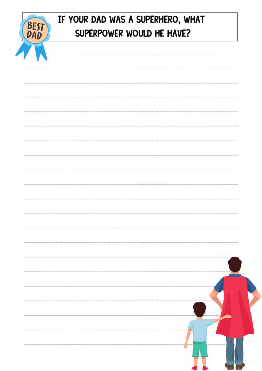Father's Day Writing Prompt FREE Printable Activity – funbox.com.au