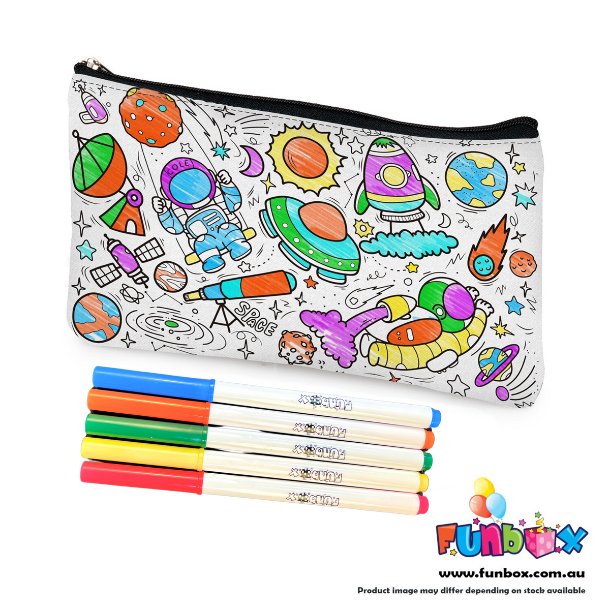 Coming soon! Colour-In Space Pencil Case – funbox.com.au