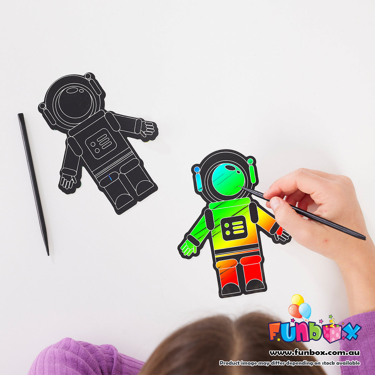 Astronaut Space Magic Scratch Art – funbox.com.au