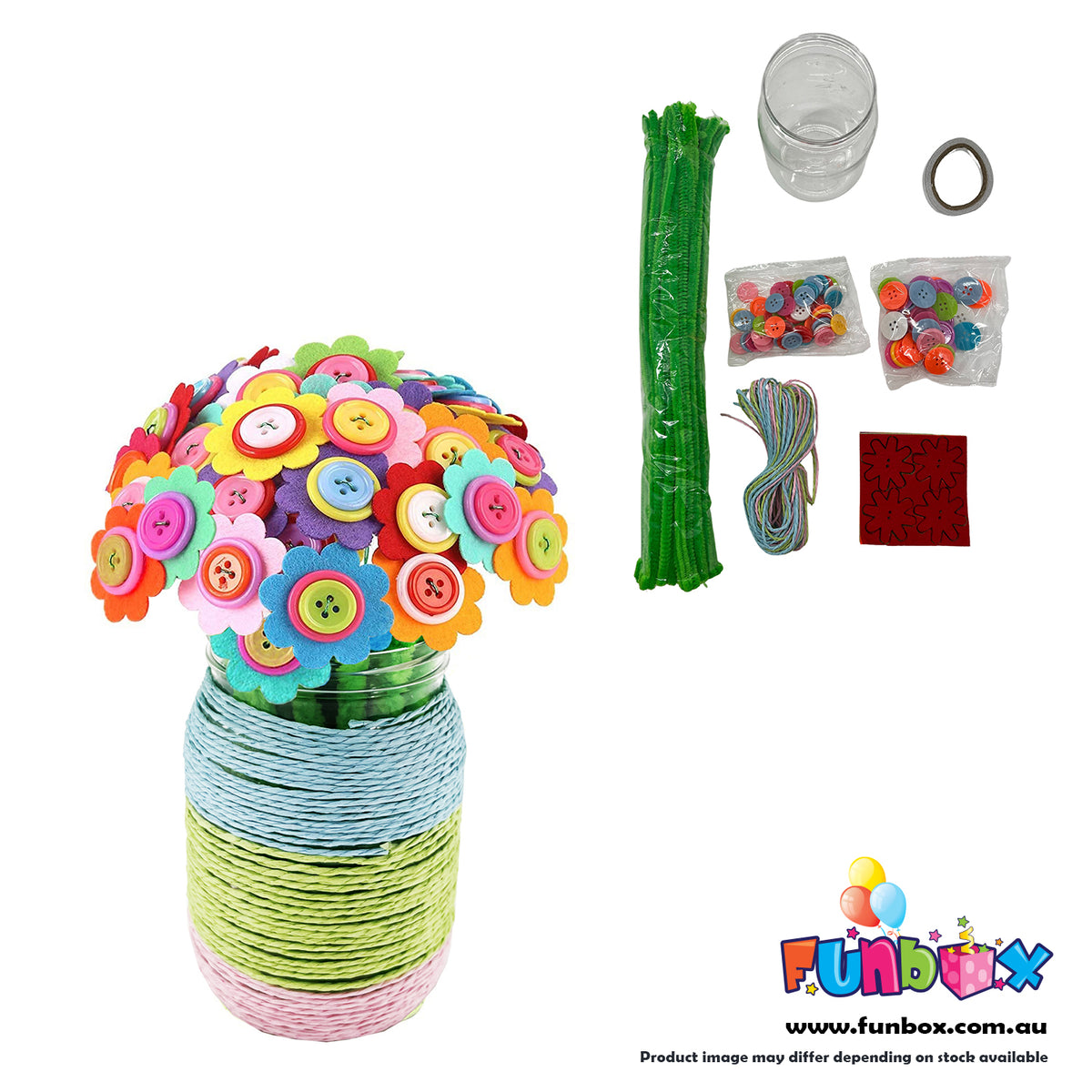 DIY Button Flower Vase Kit – funbox.com.au