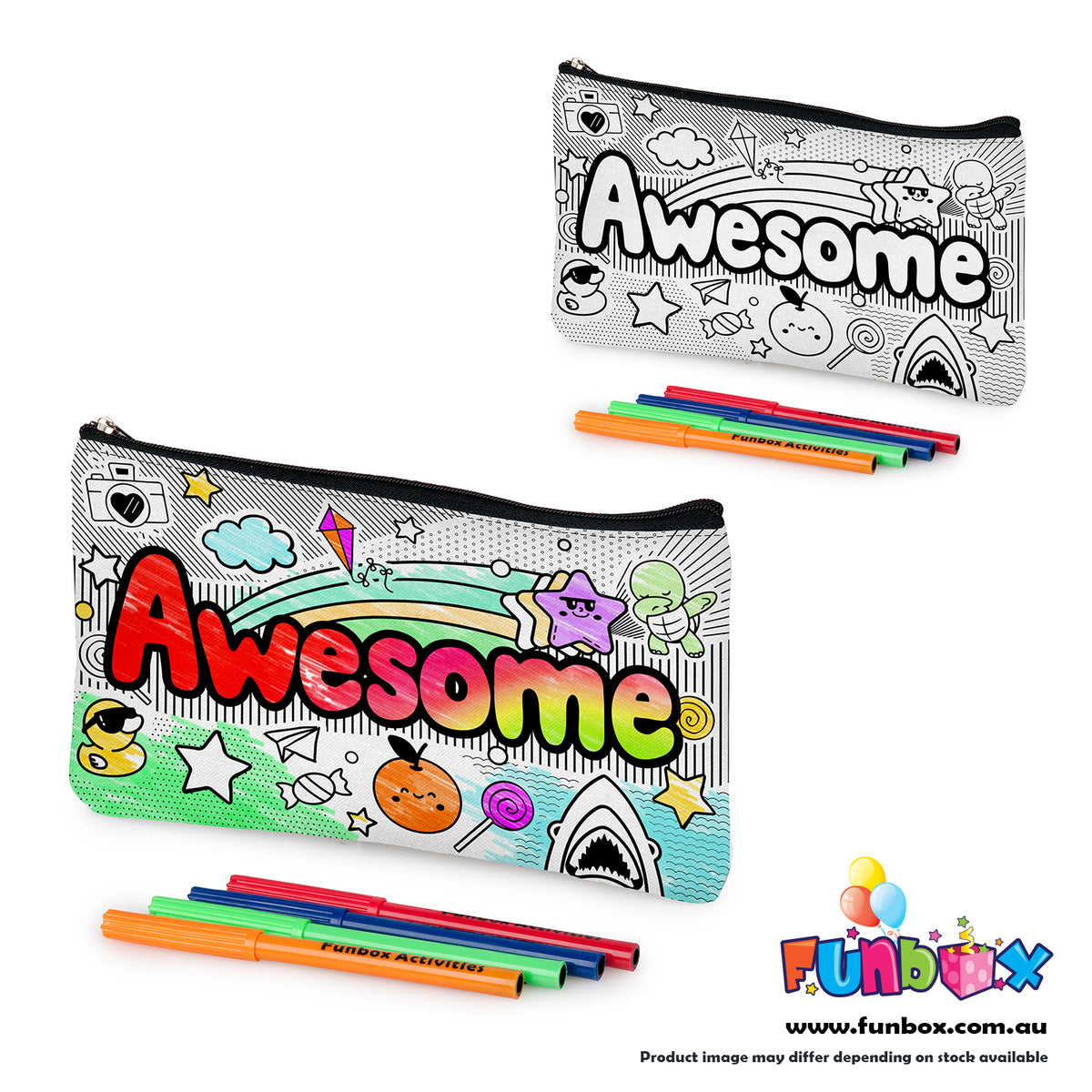Colour-In Awesome Pencil Case (New design) – funbox.com.au
