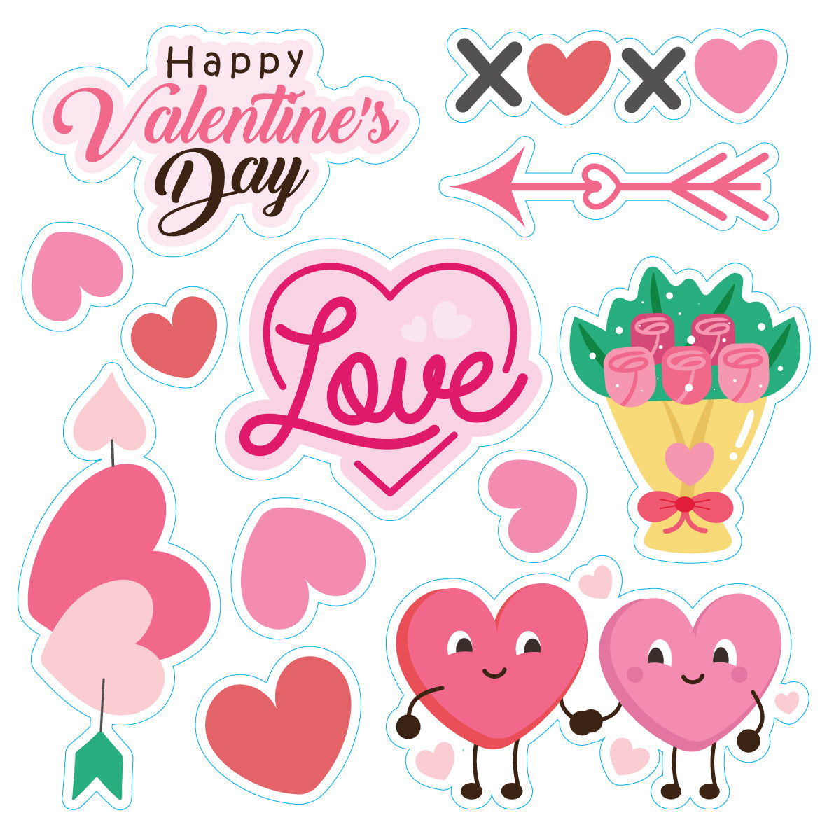 Valentine's Day Sticker Sheets- Pack of 50 – funbox.com.au