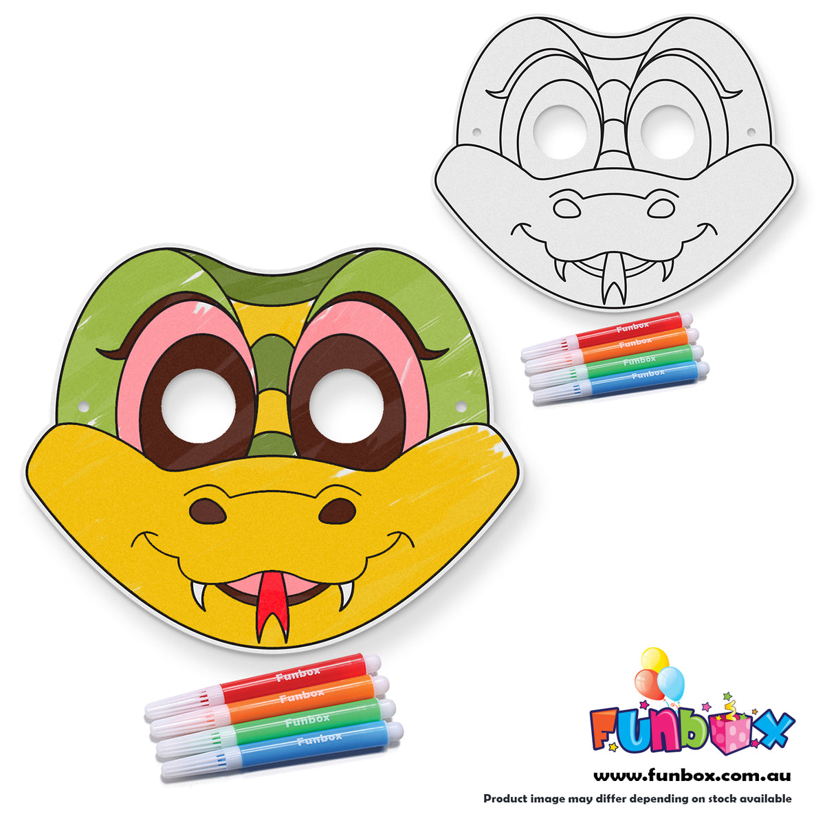Snake Colour-In Mask – funbox.com.au