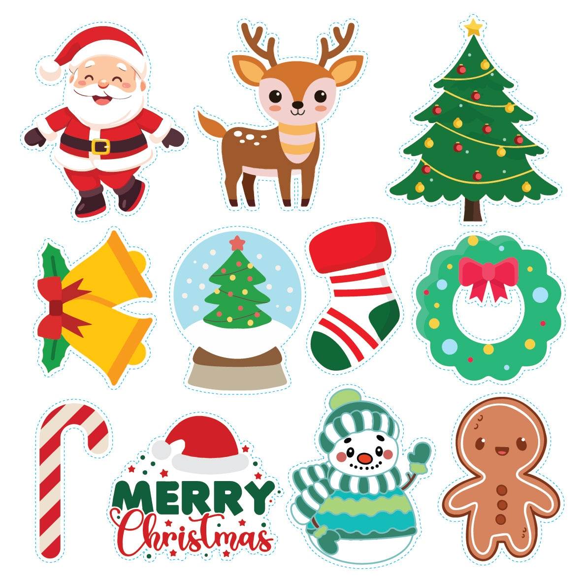 Christmas Sticker Sheets- Pack of 50 – funbox.com.au
