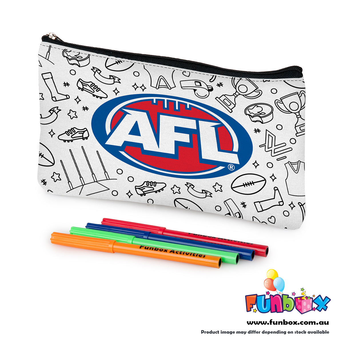 AFL Licensed Colour-In Pencil Case – funbox.com.au