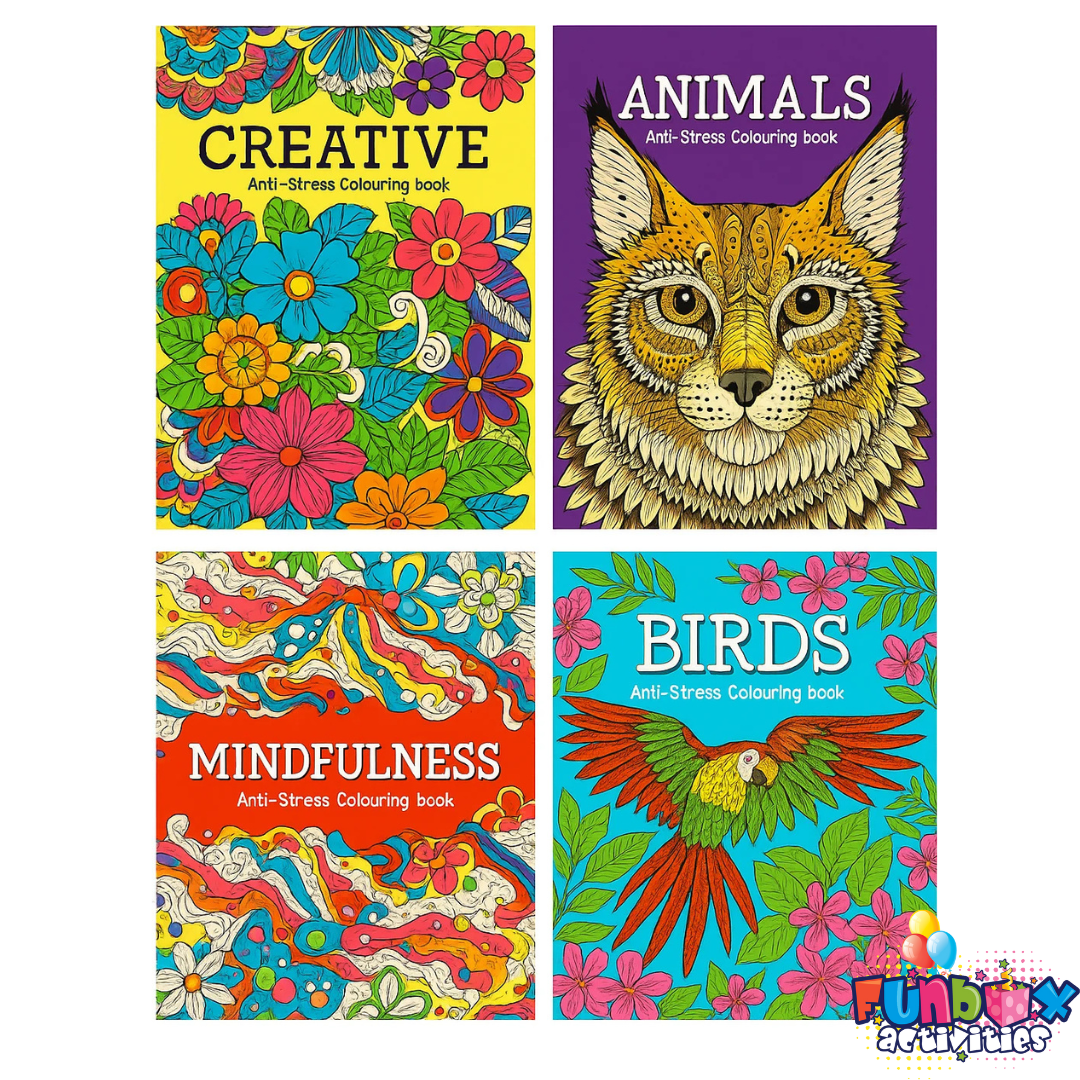 Adult 144-Page Colouring Activity Books - (Bulk - 24 units) – funbox.com.au