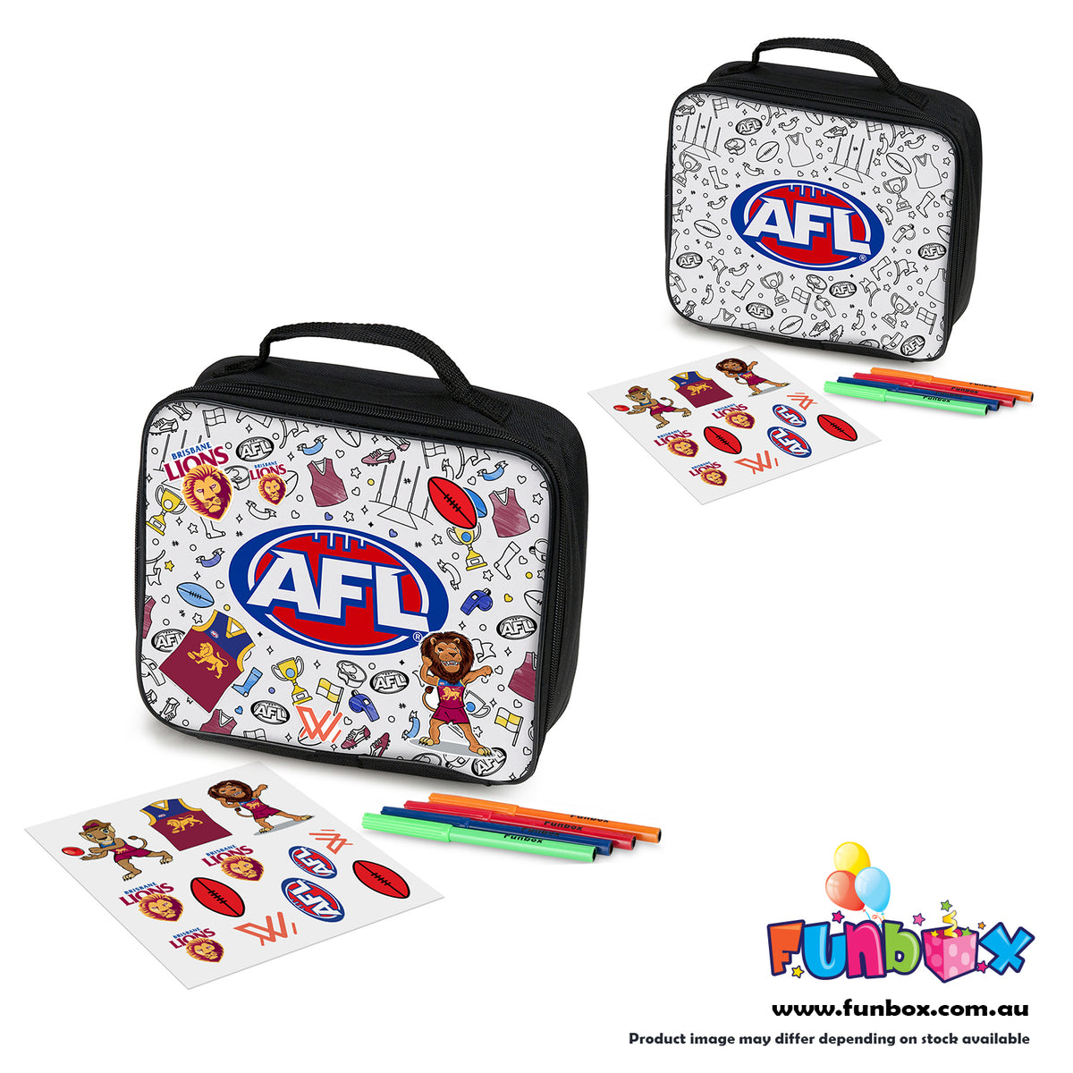 AFL Colour-In Lunch Box - Choose Your Team! (10-PACK) – funbox.com.au