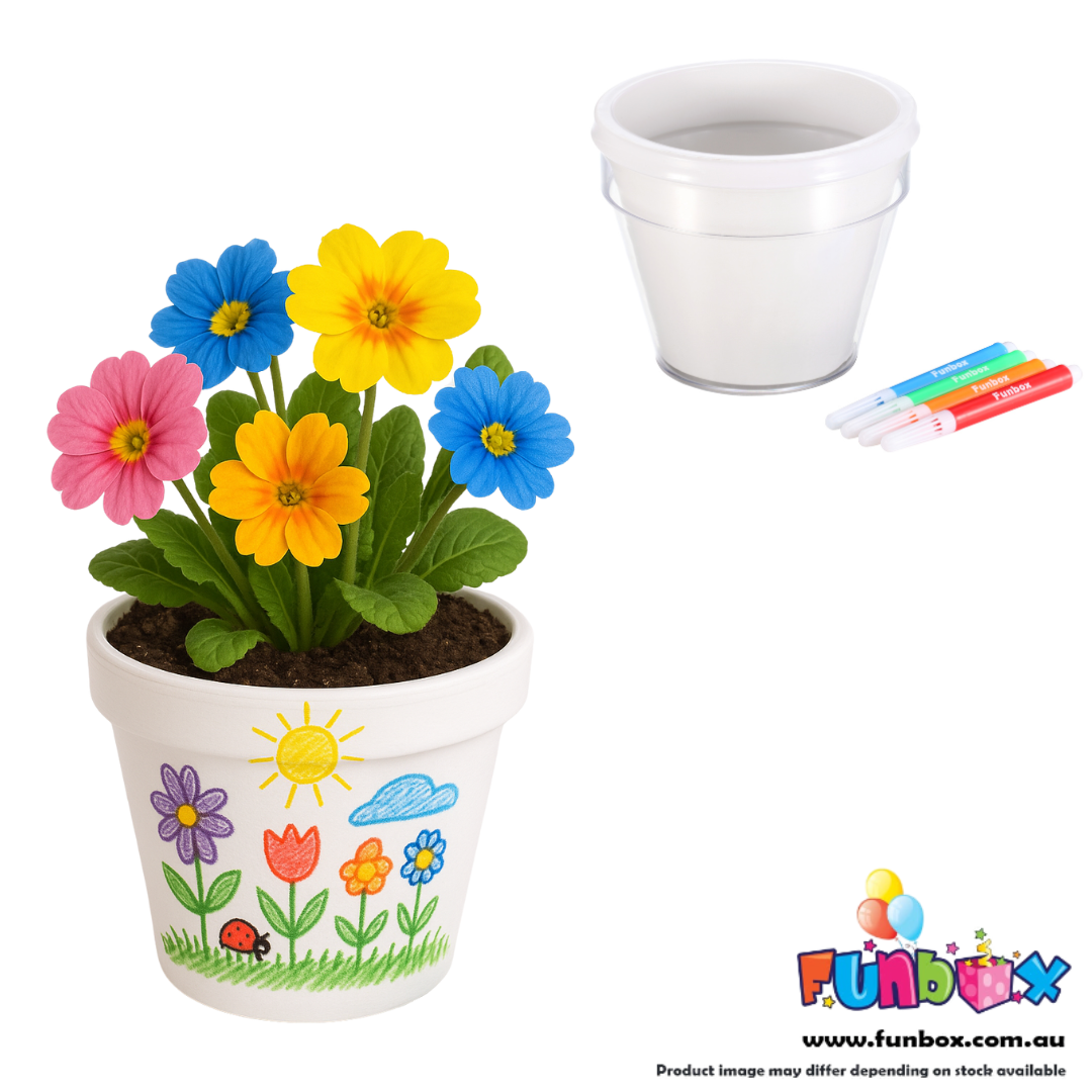 Design your own Flower Pot Kit (White) – funbox.com.au