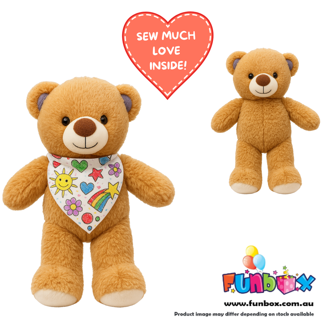 Lullabear Teddy Stuffem (with bandana) – funbox.com.au