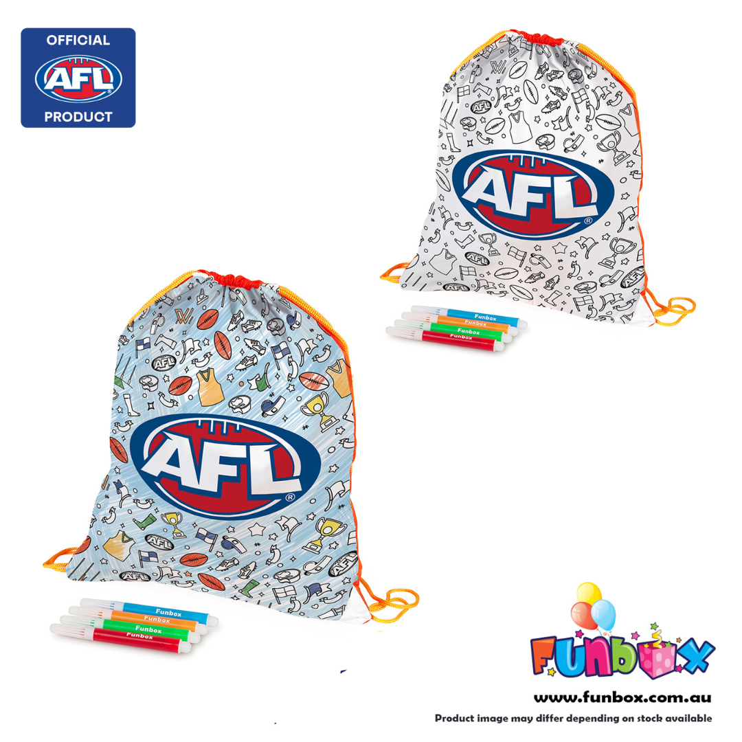 AFL Licensed Colour-In Drawstring Bag – funbox.com.au