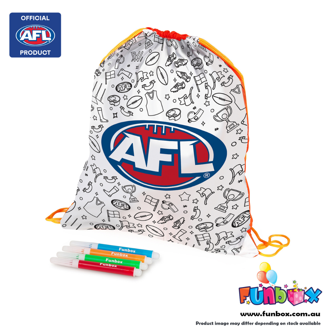 AFL Licensed Colour-In Drawstring Bag – funbox.com.au