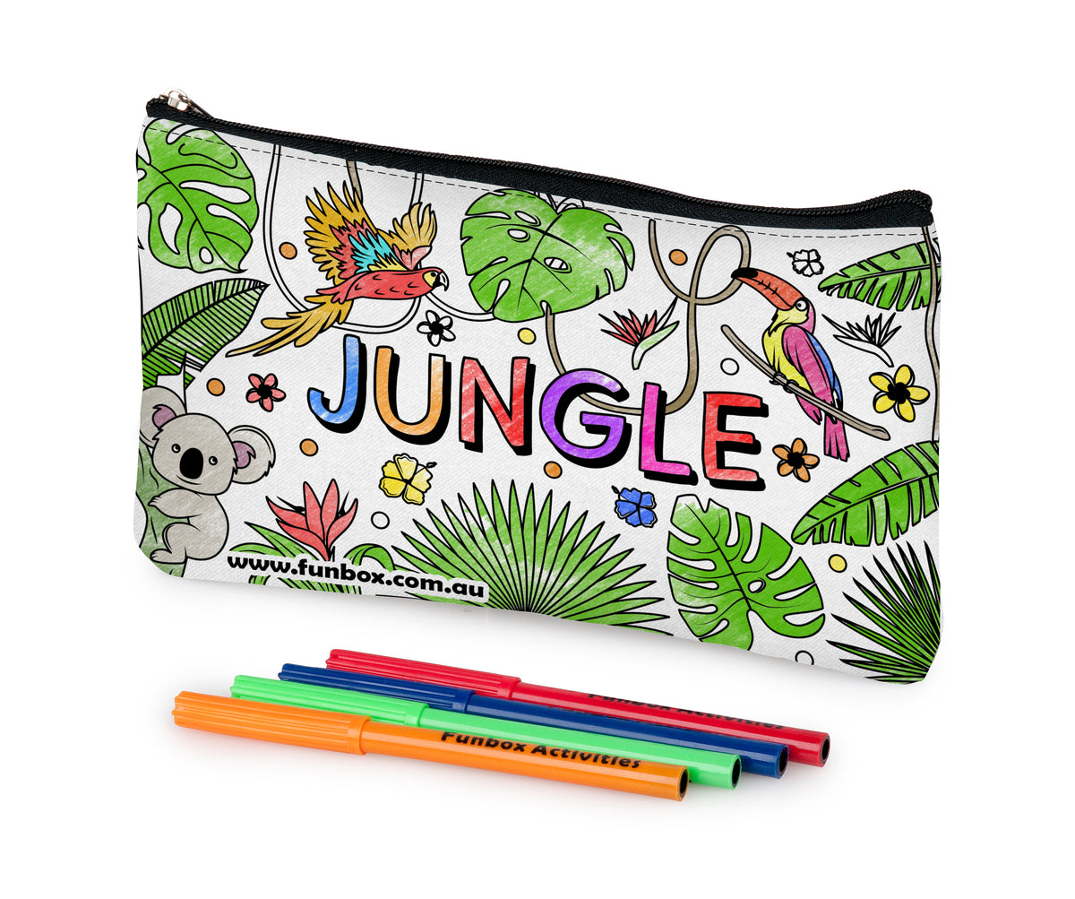 Colour-In Jungle Pencil Case – funbox.com.au