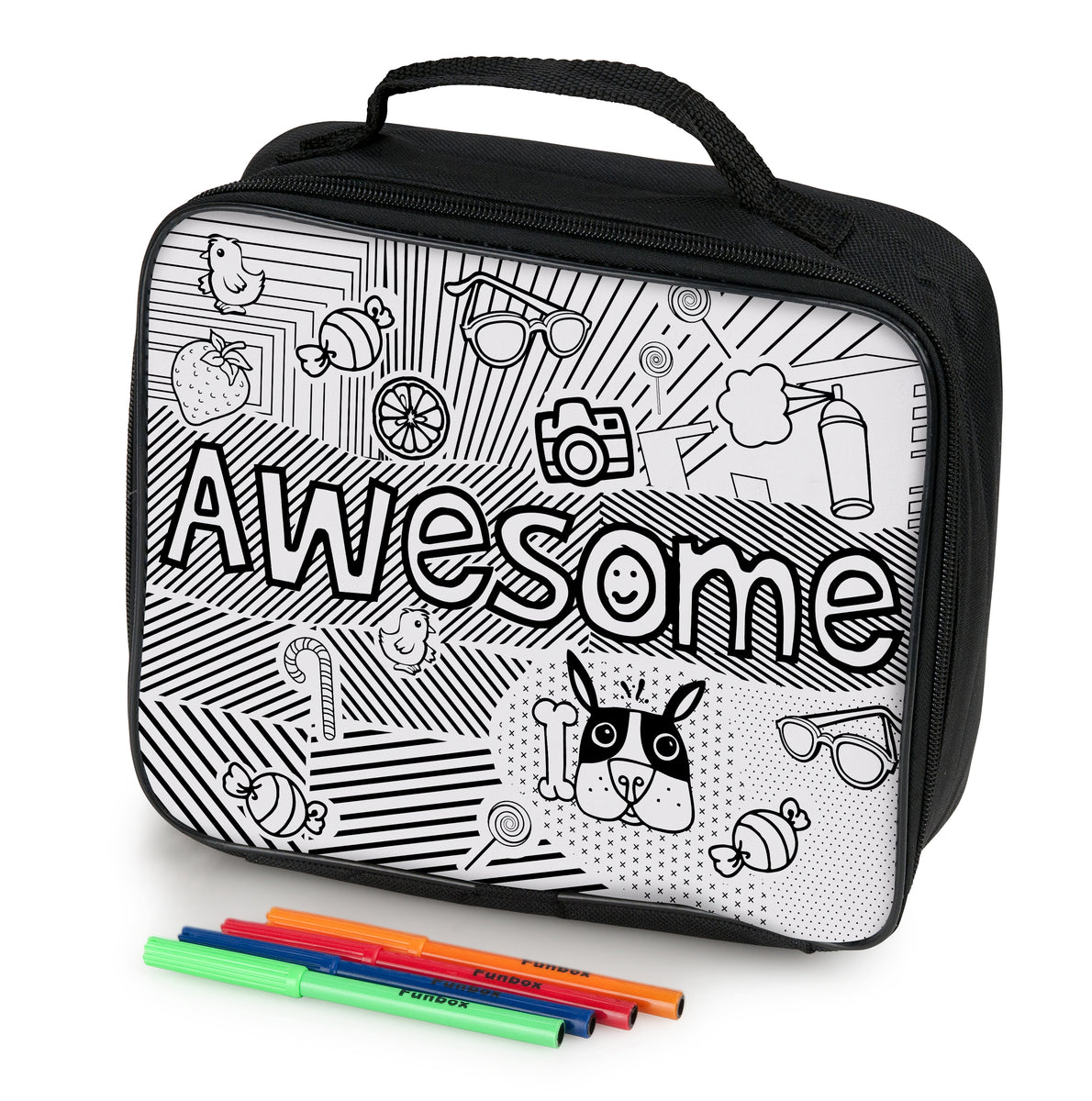 Colour-In AWESOME Lunch Box with Markers – funbox.com.au