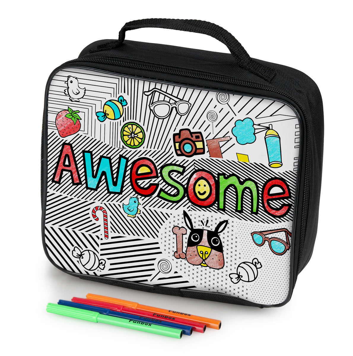 Colour-In AWESOME Lunch Box with Markers – funbox.com.au