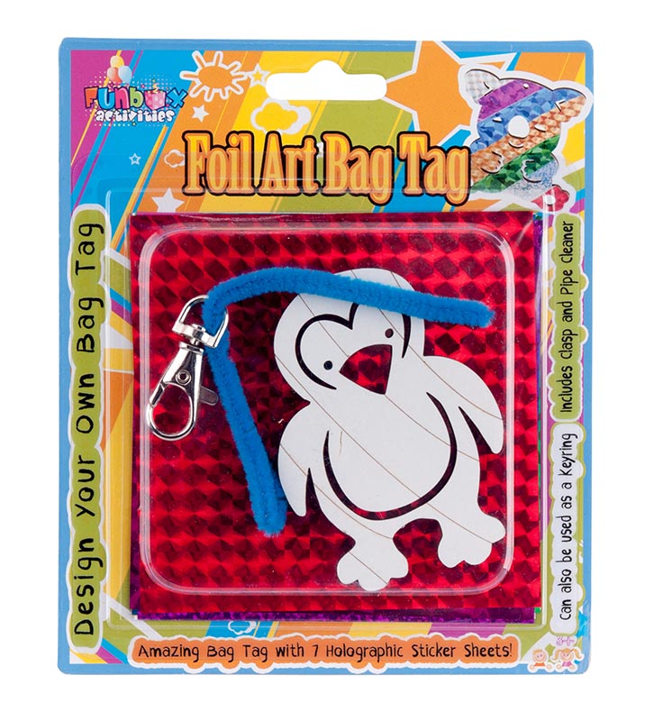 Penguin Foil Art Bag Tag Kit – funbox.com.au