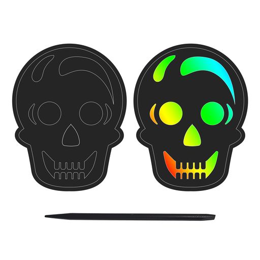 Halloween Skull Magic Scratch Art – funbox.com.au