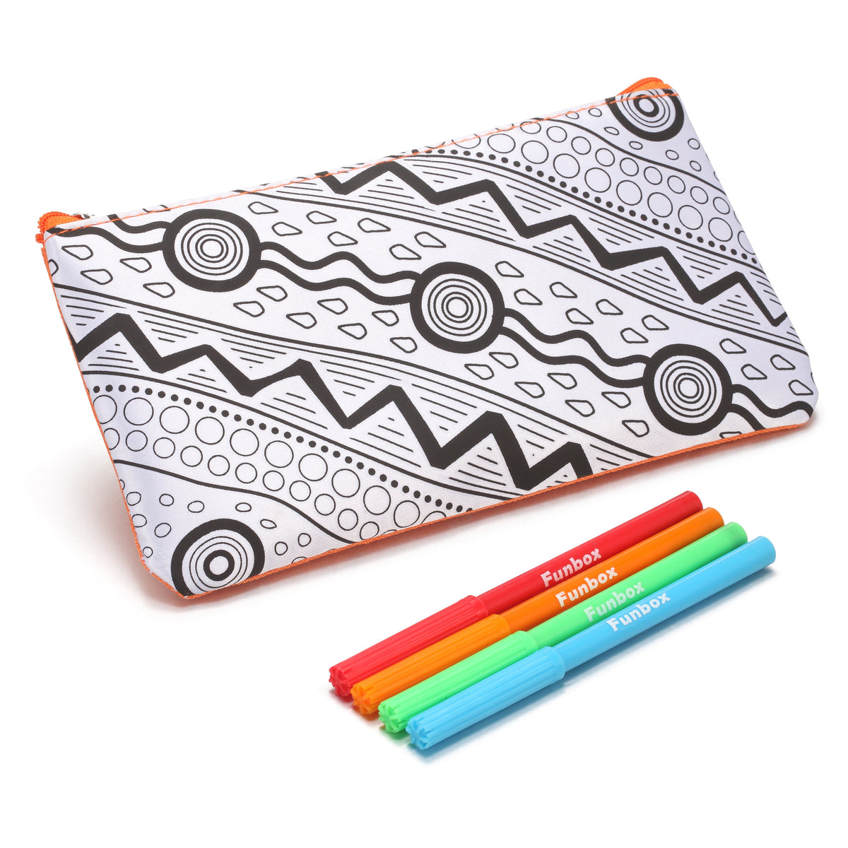 Colour-In Indigenous Pencil Case – funbox.com.au