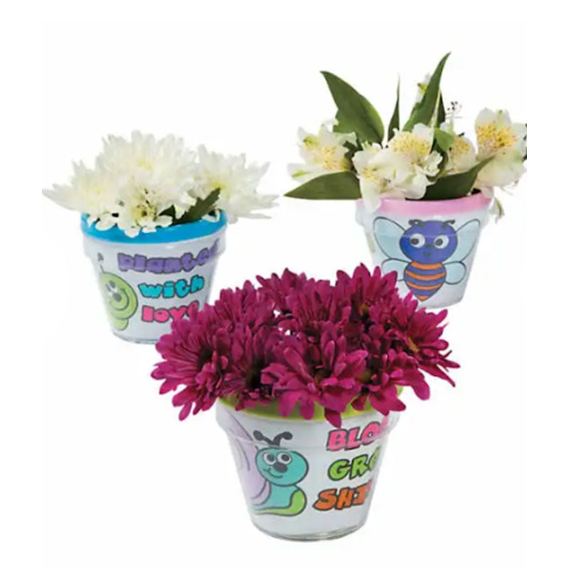 Design your own Flower Pot Kit (White) – funbox.com.au